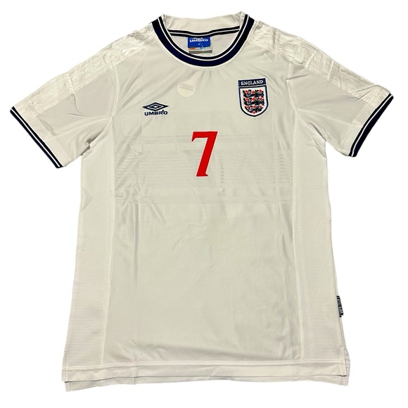 Umbro | Shirts | 999200 Retro England Home Kit David Beckham Soccer ...